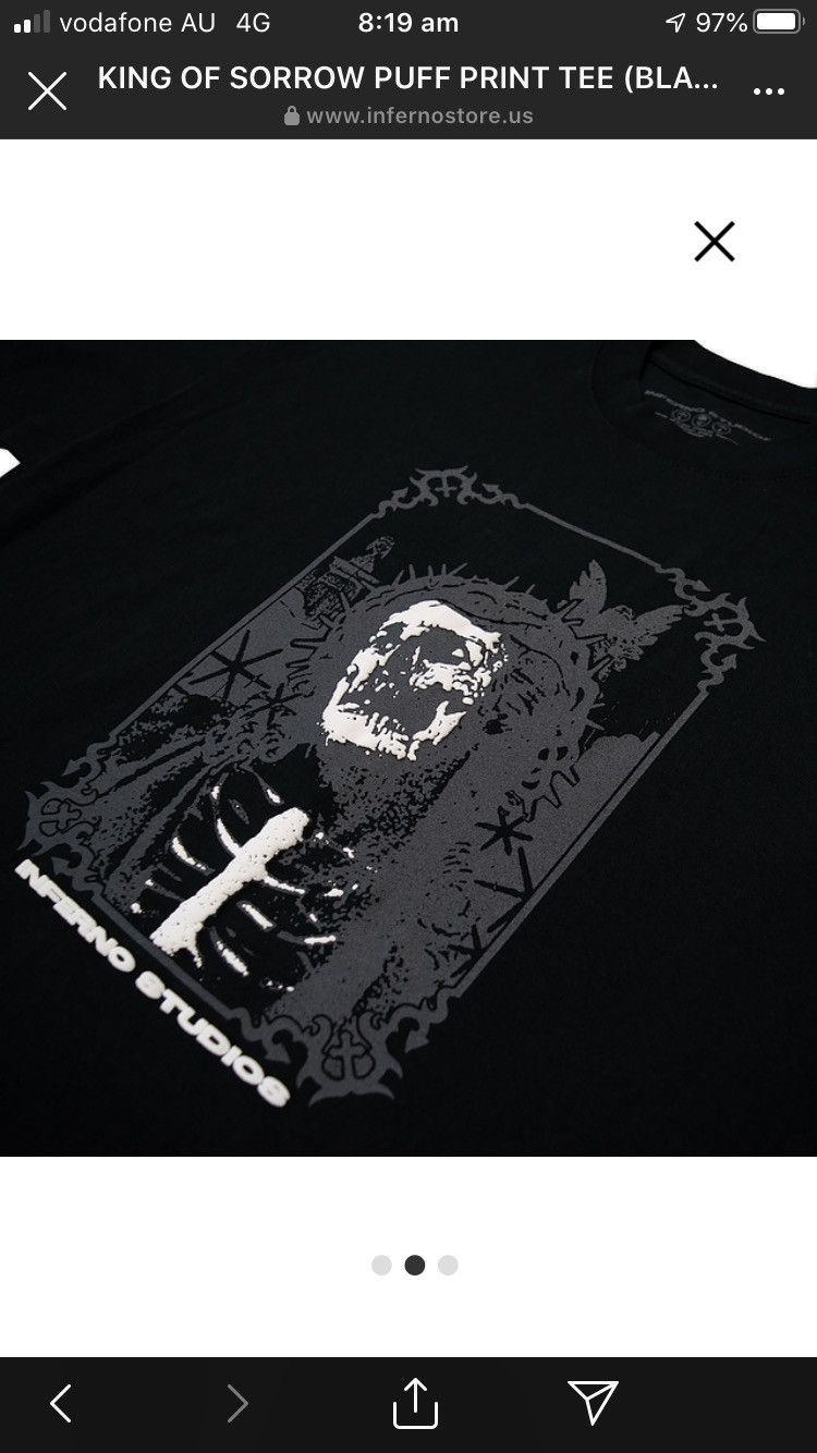 Designer Inferno Studios - Black King of Sorrow tee | Grailed