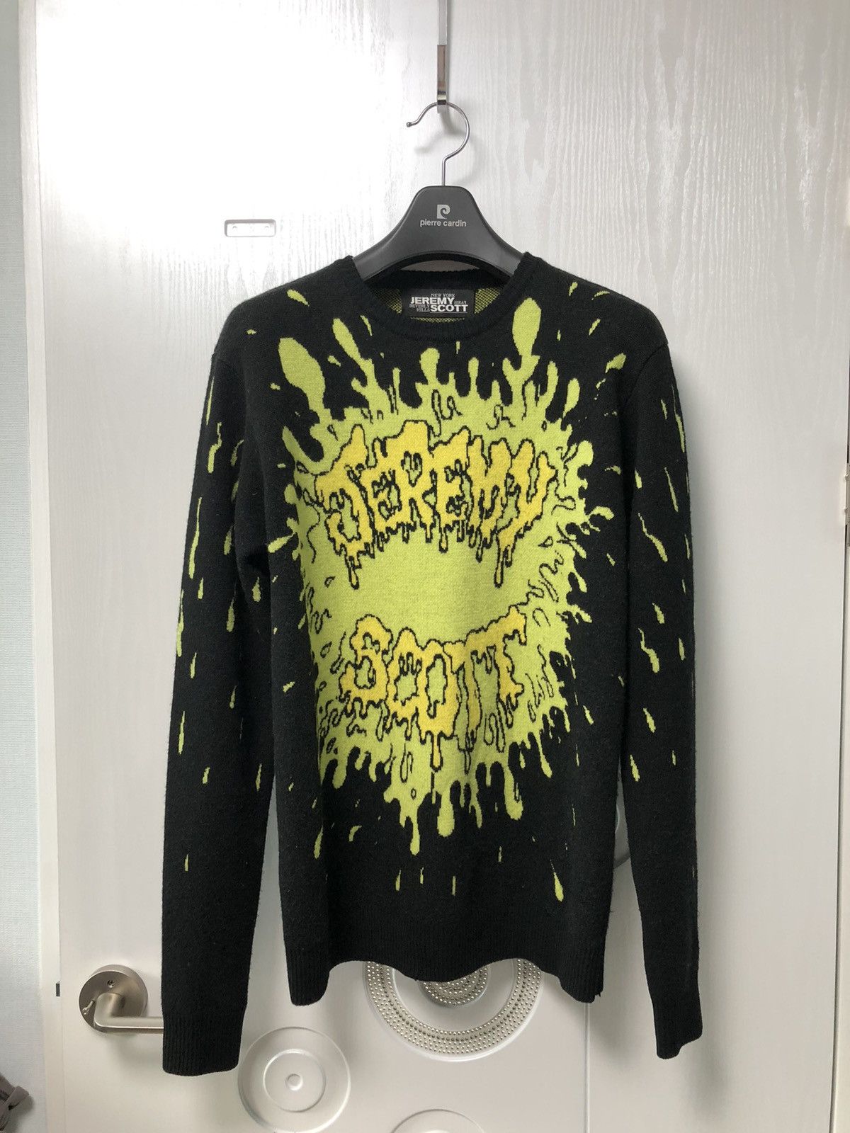 Jeremy Scott Jeremy scott splash logo knit sweater | Grailed