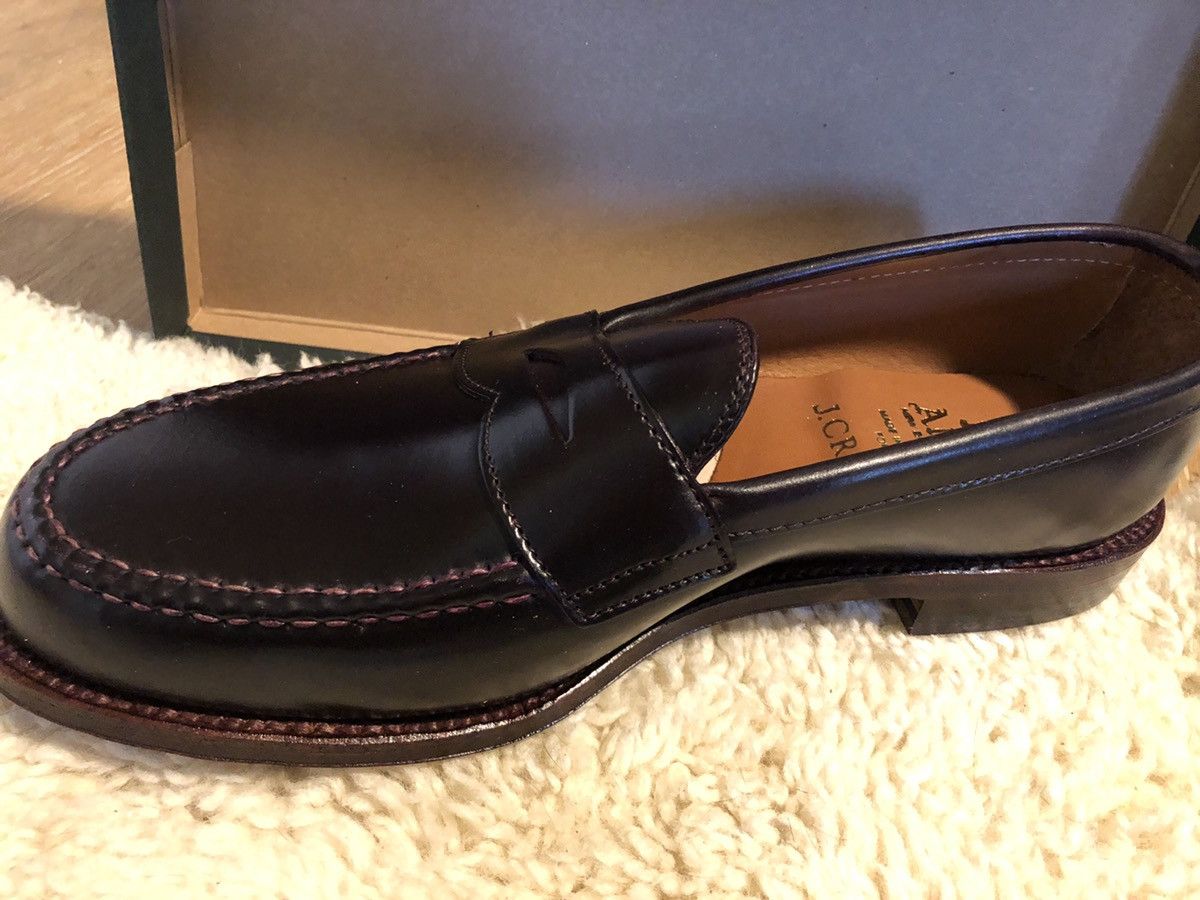 Alden Alden x J. Crew Shell Cordovan Penny Loafers | Grailed