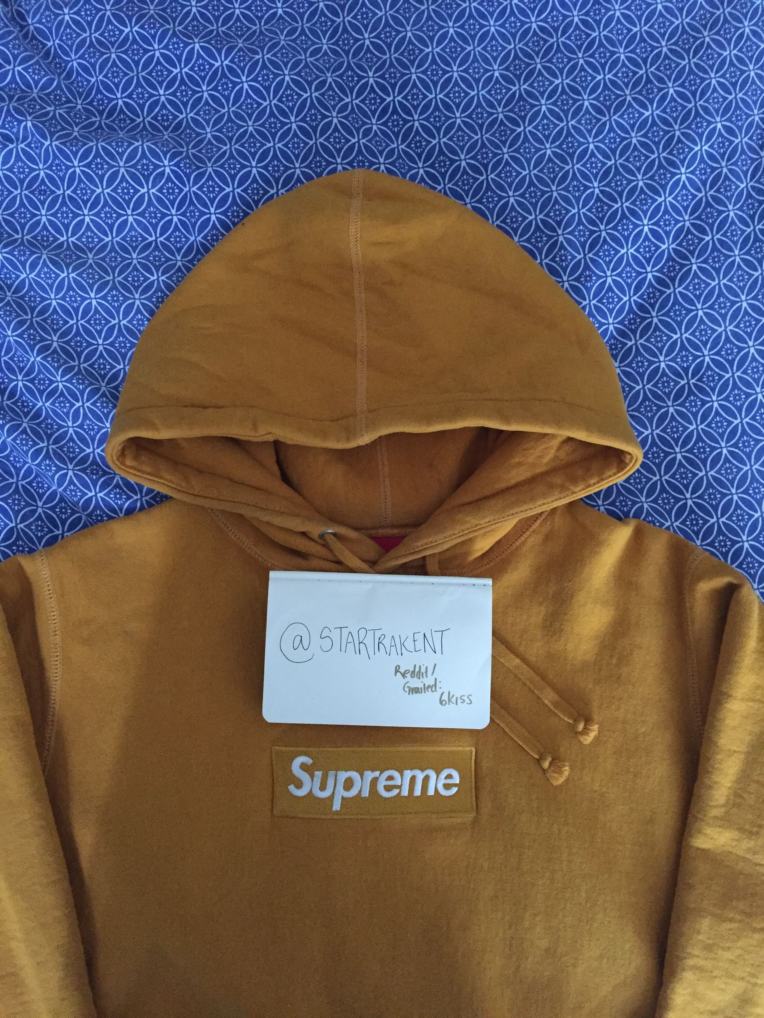 Supreme Gold Box Logo | Grailed