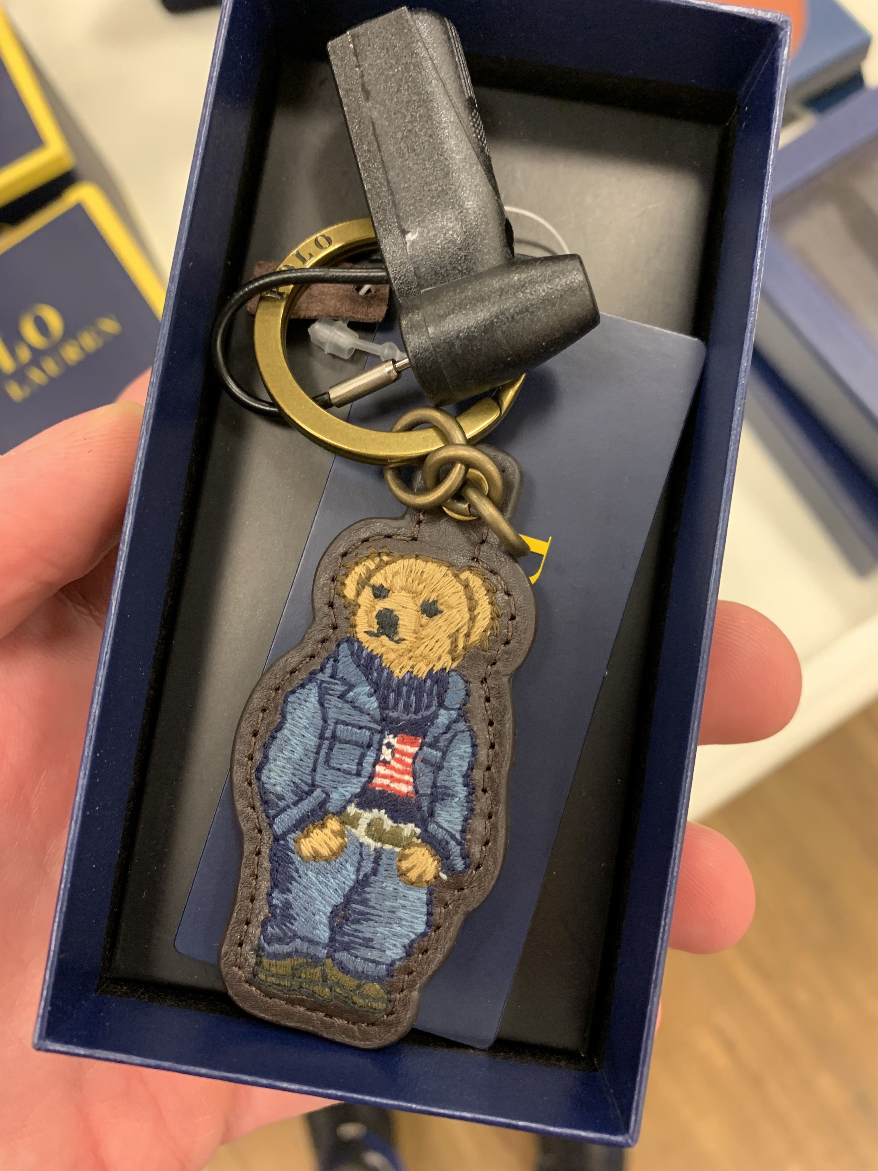 Polo Ralph Lauren Deadstock Polo Bear Denim USA Flag Bear Keyring ...