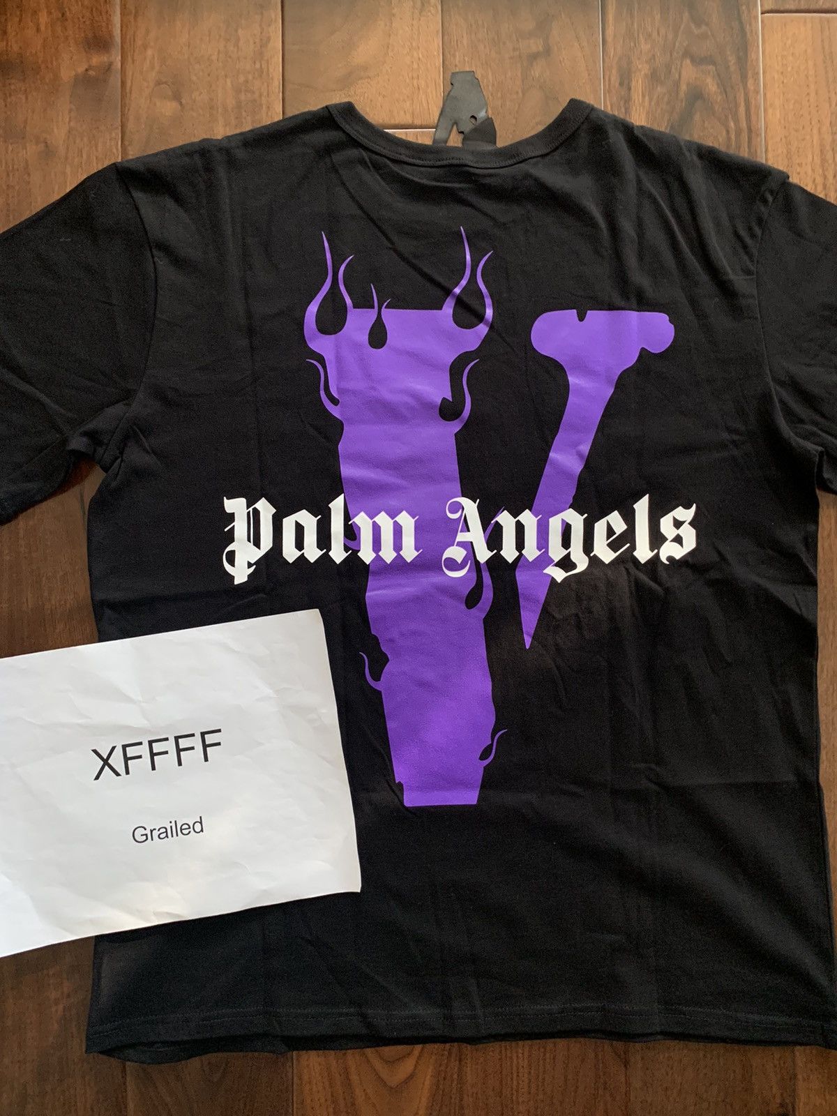 Vlone *NEW RARE* VLONE PALM ANGELS PURPLE TEE MEDIUM | Grailed