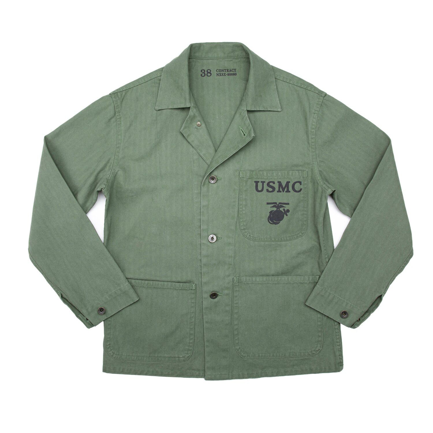 Vintage USMC Marine Corps P41 Jacket WWII Herringbone Twill | Grailed