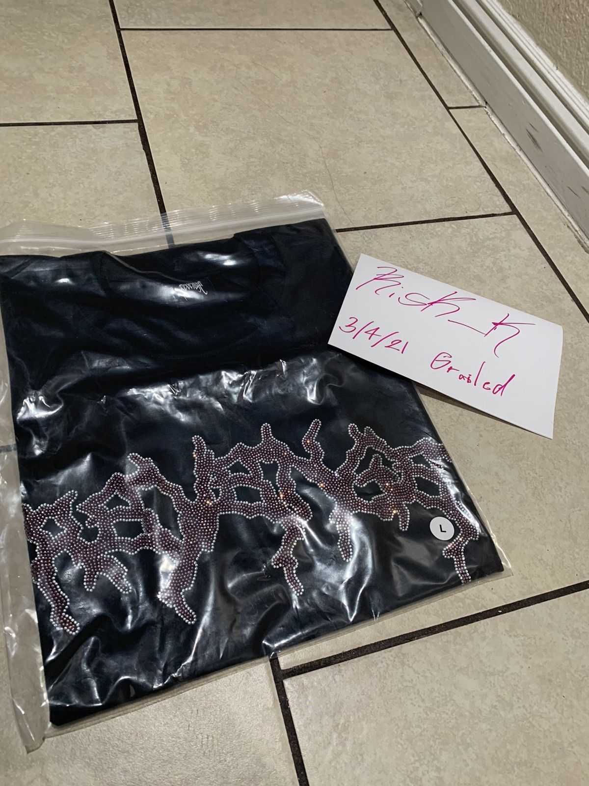 Revenge Revenge Black Rhinestone Tee | Grailed