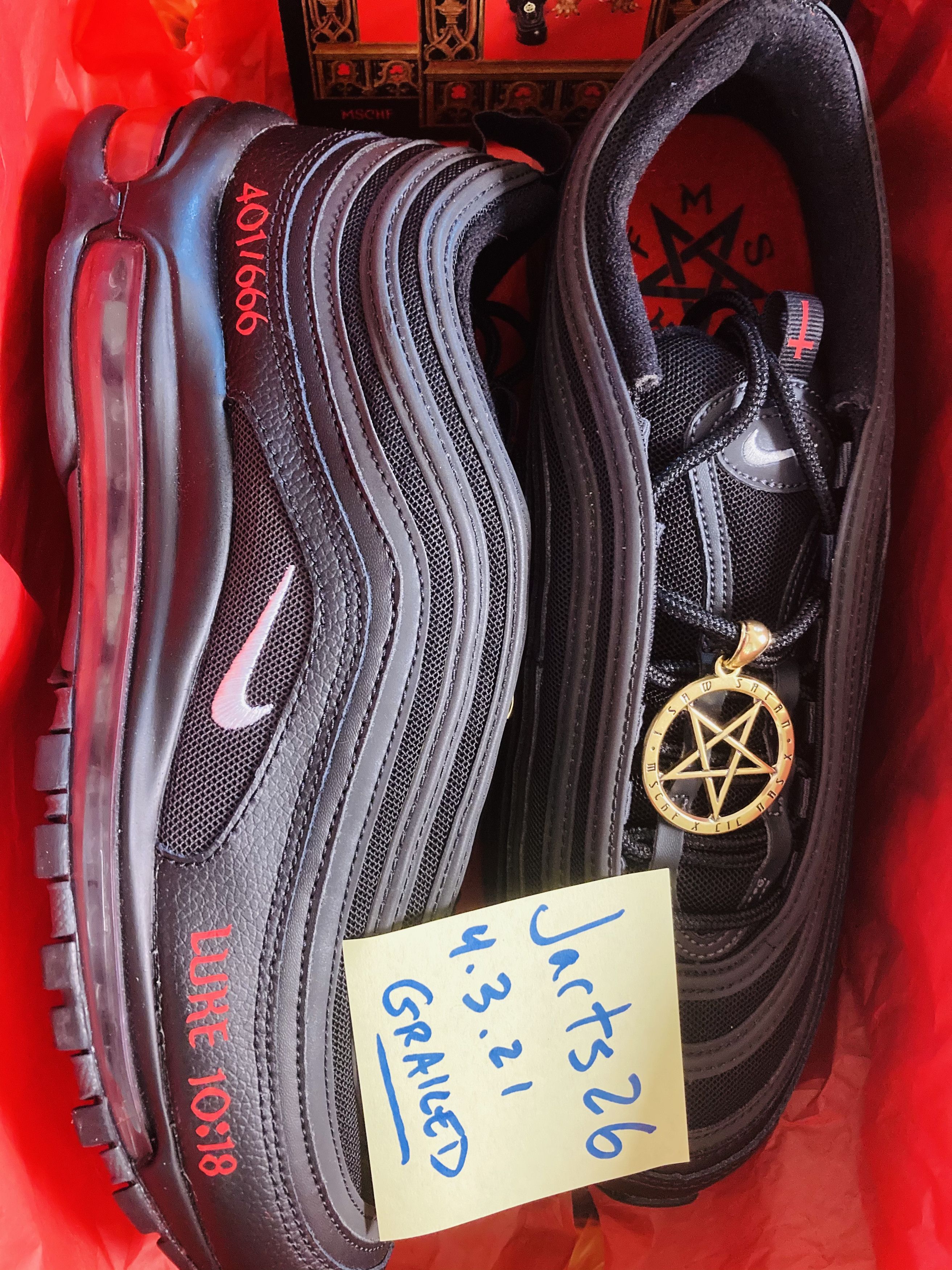 Custom Lil Nas X "Satan Shoes" #401/666 | Grailed
