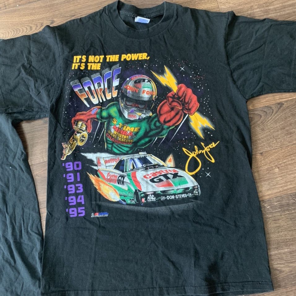 Chase Authentics × NASCAR × Vintage 1995 John Force Drag racing shirt ...