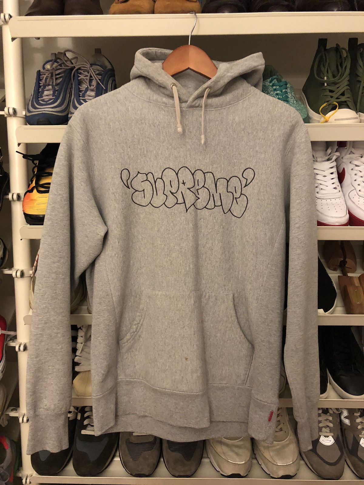 Supreme JA one xtc graffiti hoodie grey | Grailed
