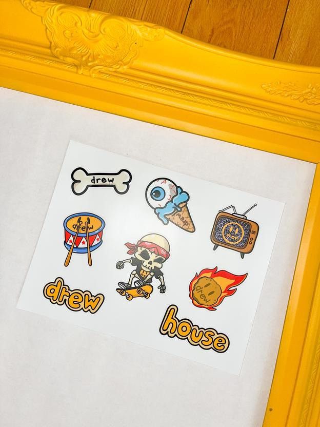 Drew House Drew House Hearty Sticker Sheet | Grailed
