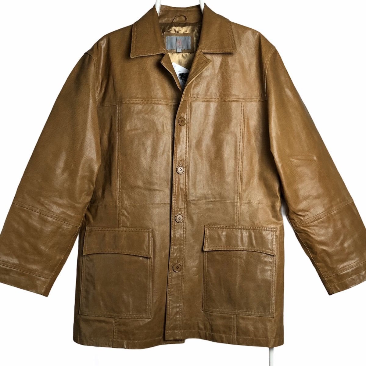 Vintage Vintage natural leather jacket bottom retro | Grailed