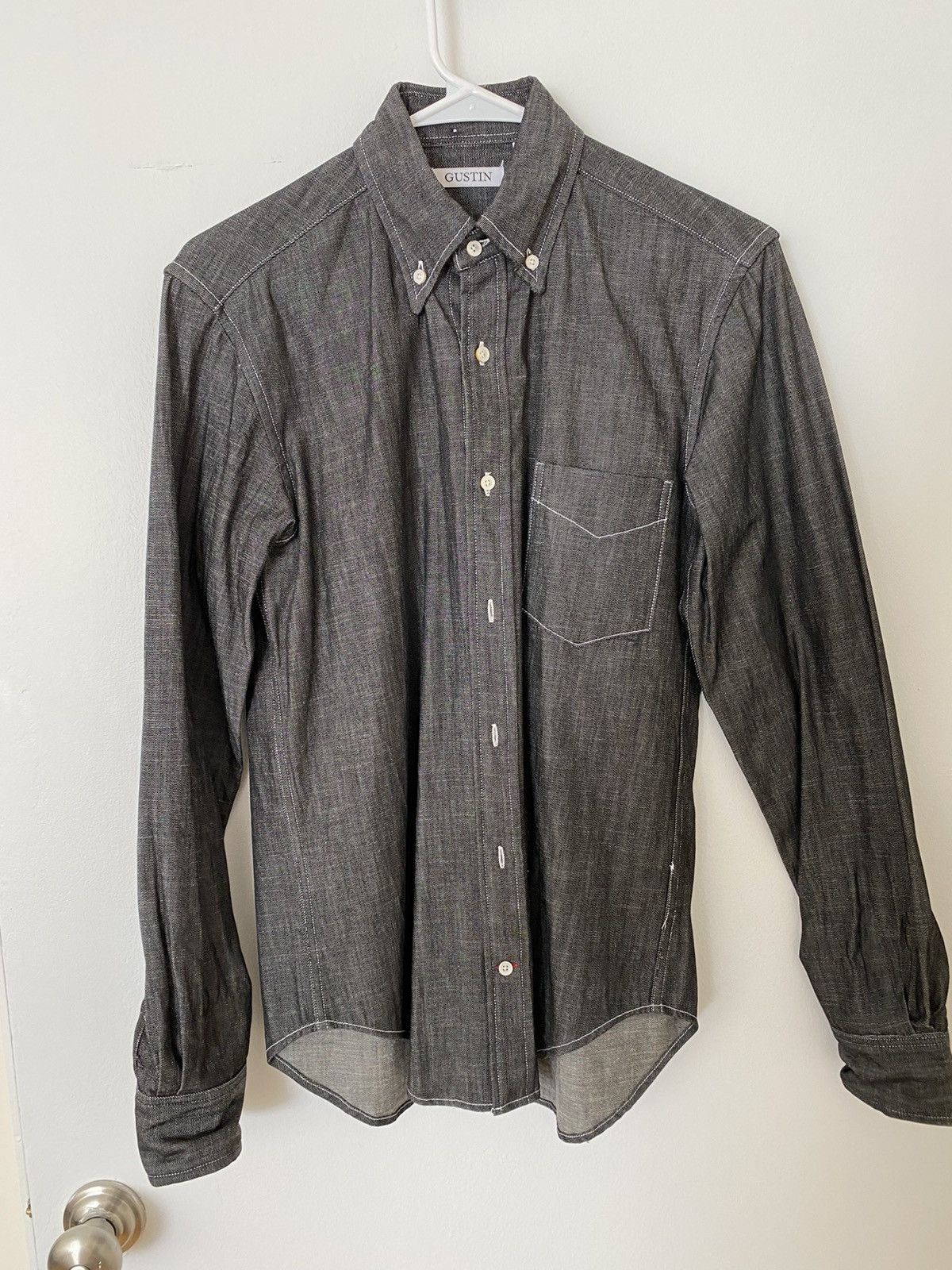 Gustin Black Denim Shirt | Grailed