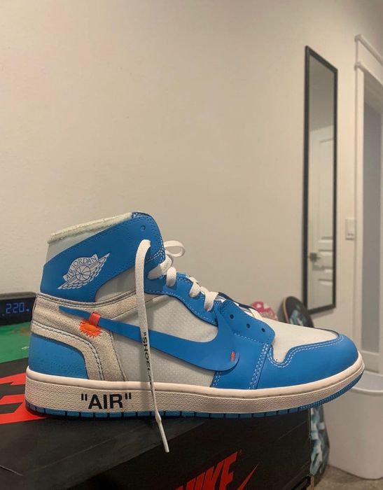 Jordan Brand OFF WHITE x Air Jordan 1 Retro High OG UNC | Grailed