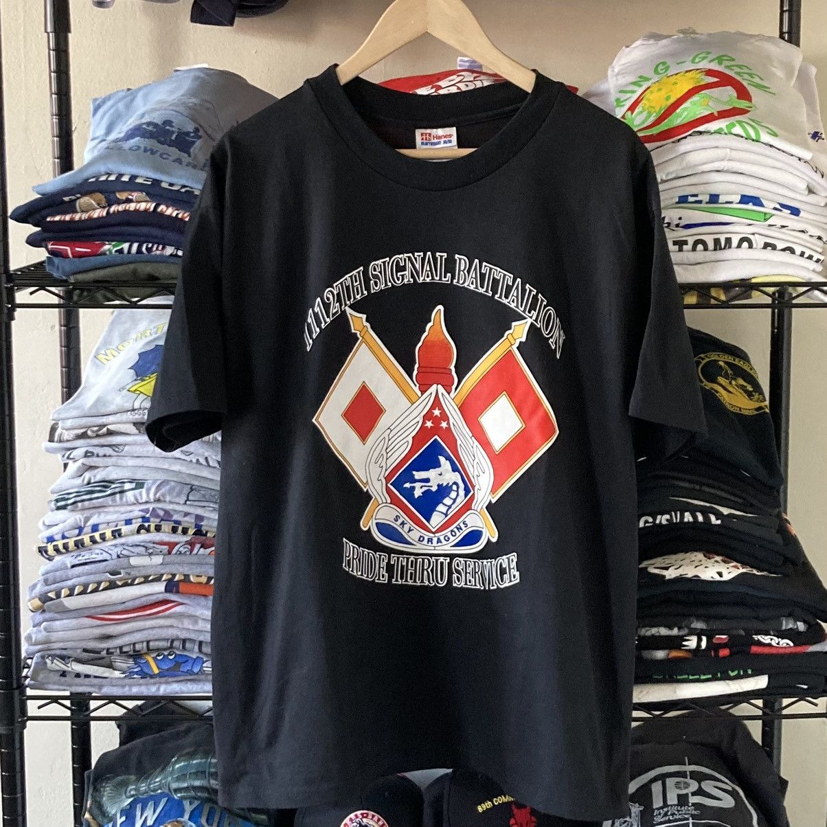 Vintage 112th Signal Battalion Sky Dragons Tee | Grailed