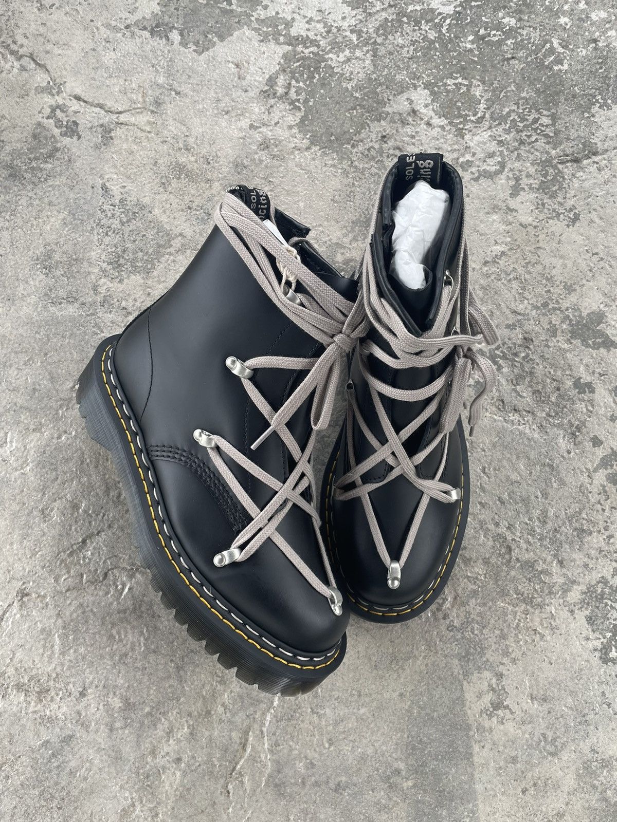 Rick Owens Rick Owens Dr. Martens 1460 Bex Platform Boots | Grailed
