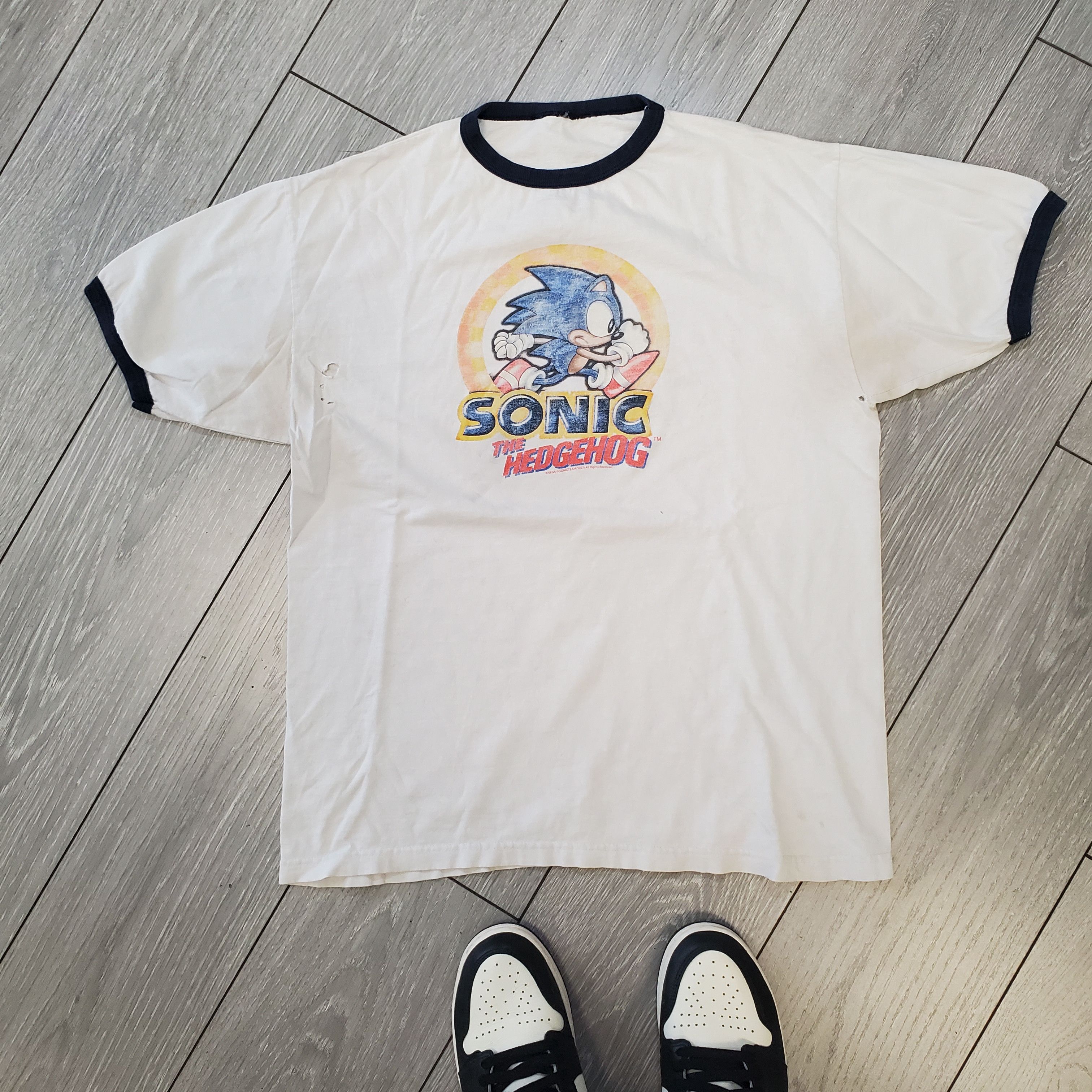 Streetwear × Vintage Vintage Y2K Sonic The Hedgehog Ringer Tee Sega ...