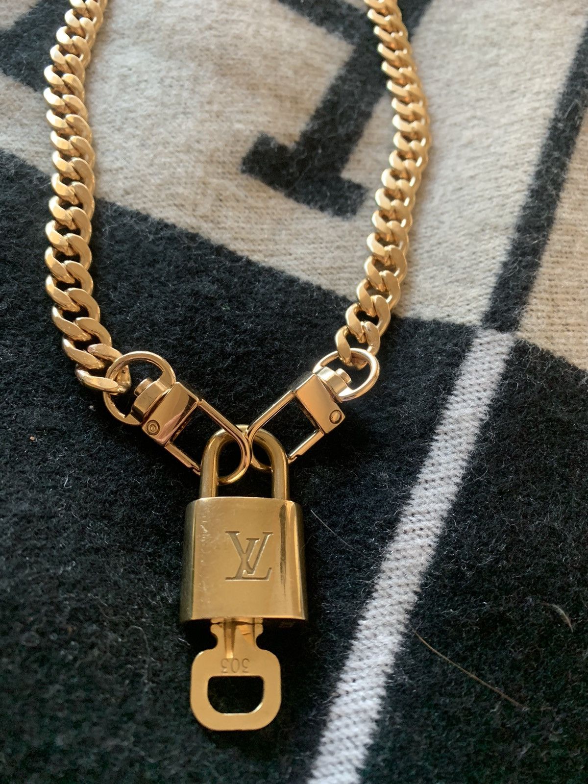 Louis Vuitton Lock Chain Necklace | Grailed
