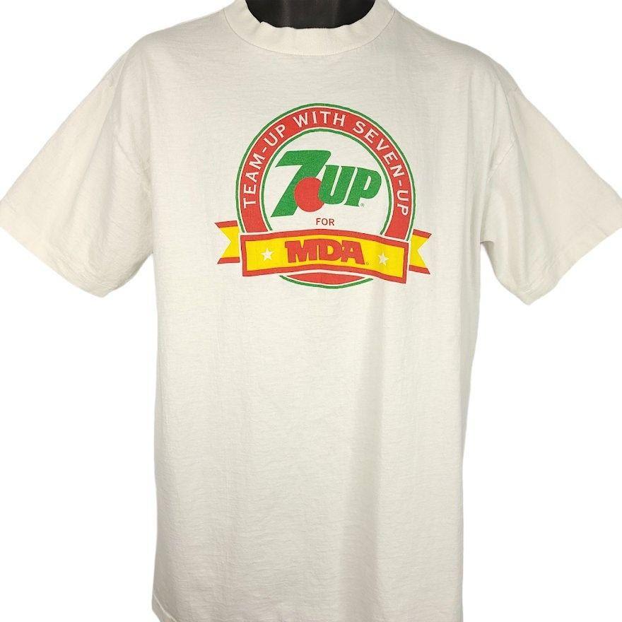 Vintage 7 Up For MDA T Shirt Vintage 90s Muscular Dystrophy Assoc | Grailed