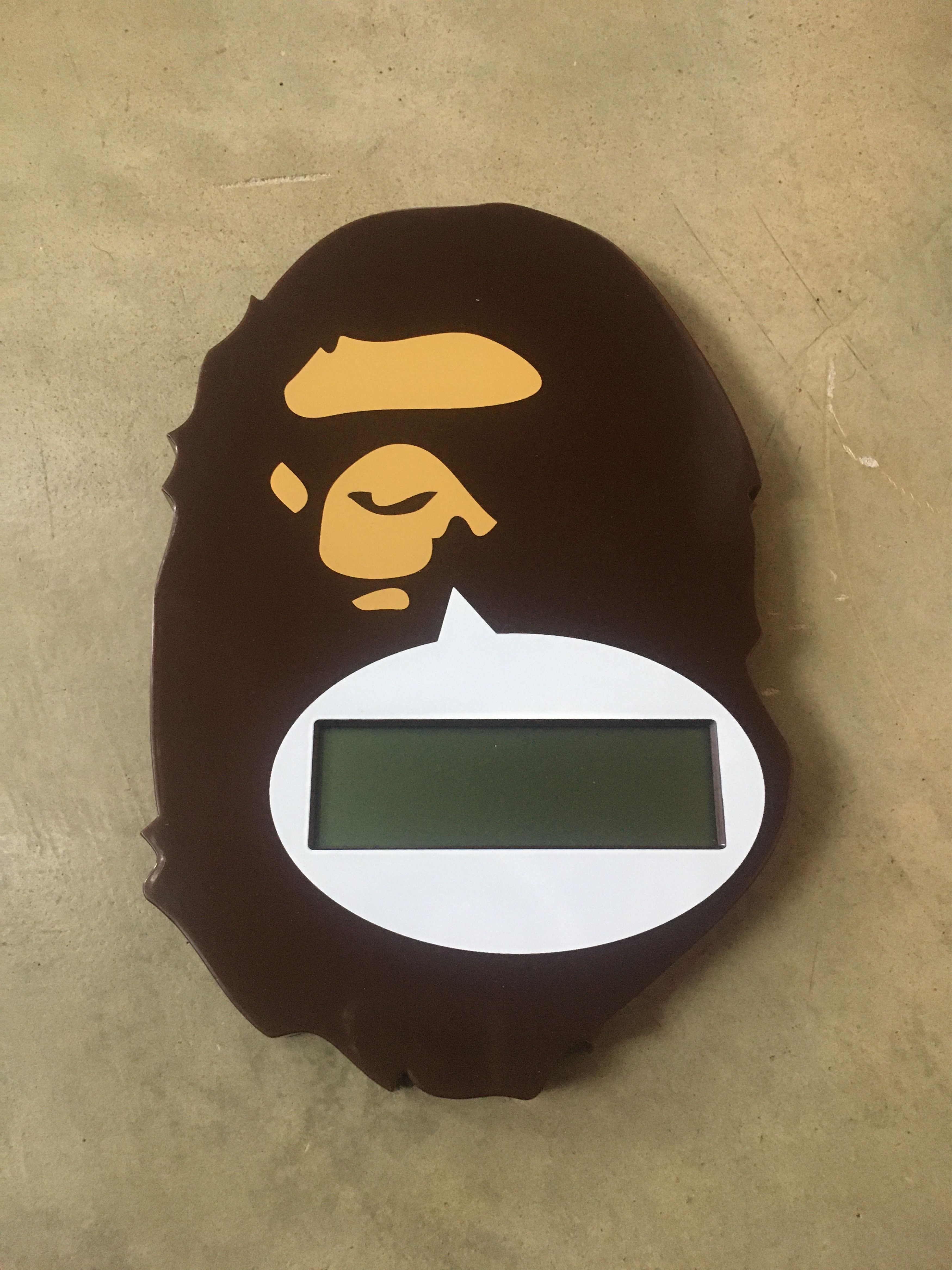 Bape Bape A bathing Ape Digital Wall Clock | Grailed
