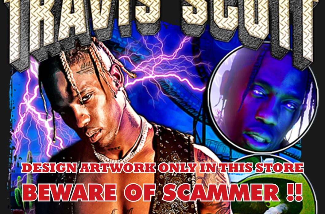 Vintage TRAVIS SCOTT - La Flame Rap Hip Hop Bootleg Homage T-shirt ...