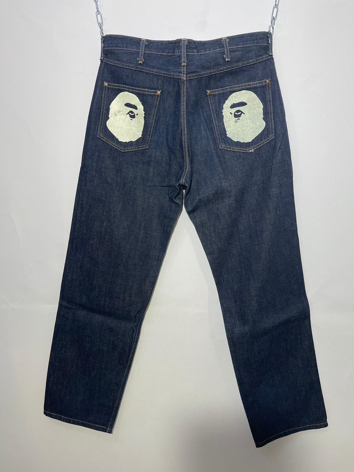 Bape Bape ape face logo jeans vintage 2000’s | Grailed