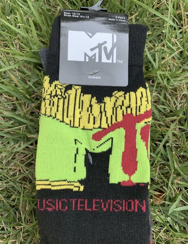Mtv × Streetwear MTV music television Fries & Hamburger socks 2 pair ...