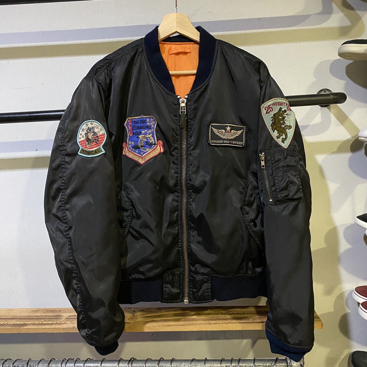 Bomber Jacket × Vintage VINTAGE‼️Army Patches Bomber Jacket | Grailed