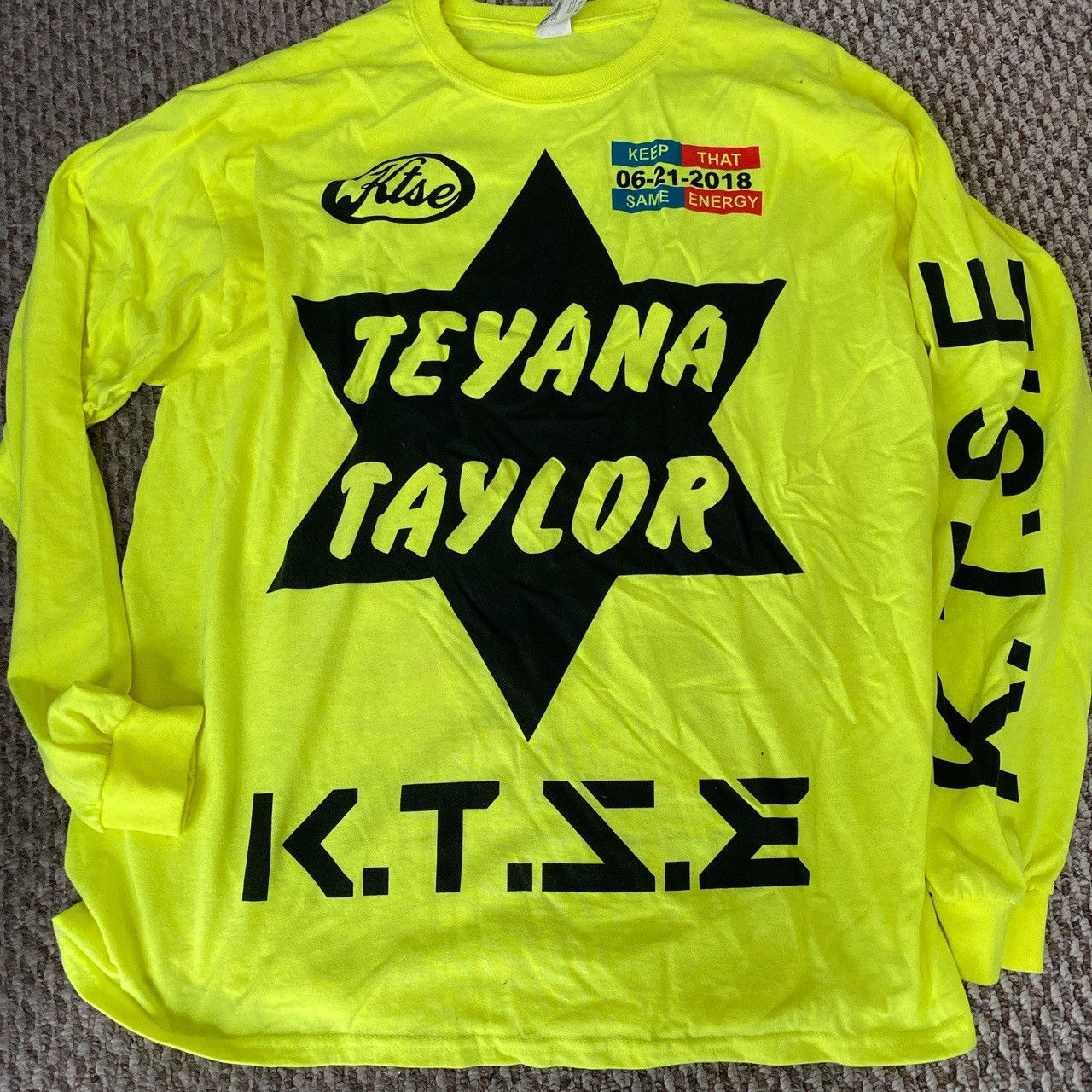 Gildan Teyana Taylor KTSE Neon Longsleeve Shirt | Grailed