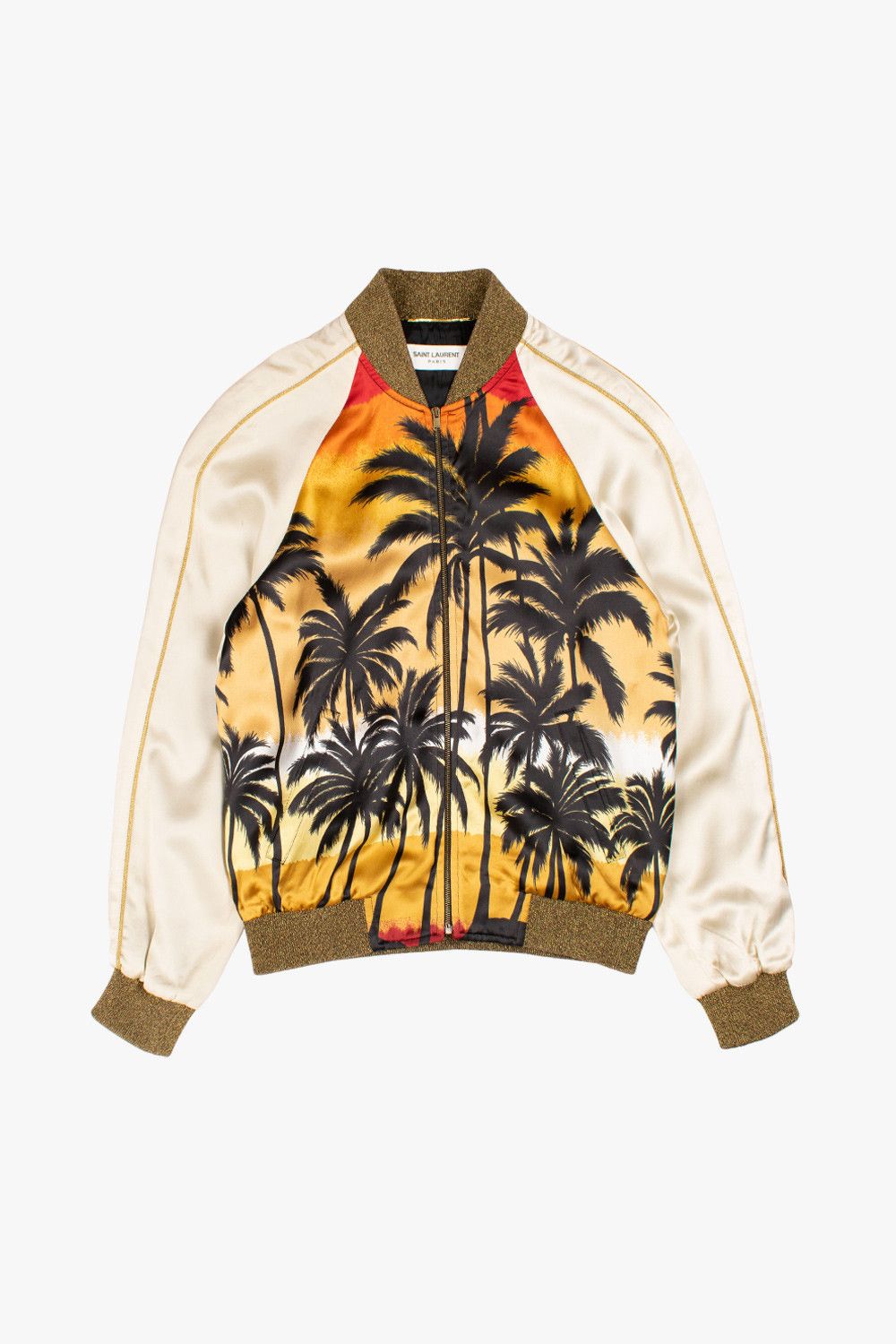 Saint Laurent Paris SS16 Surf Sound Iconic Sunset Palm Souvenir Jacket ...