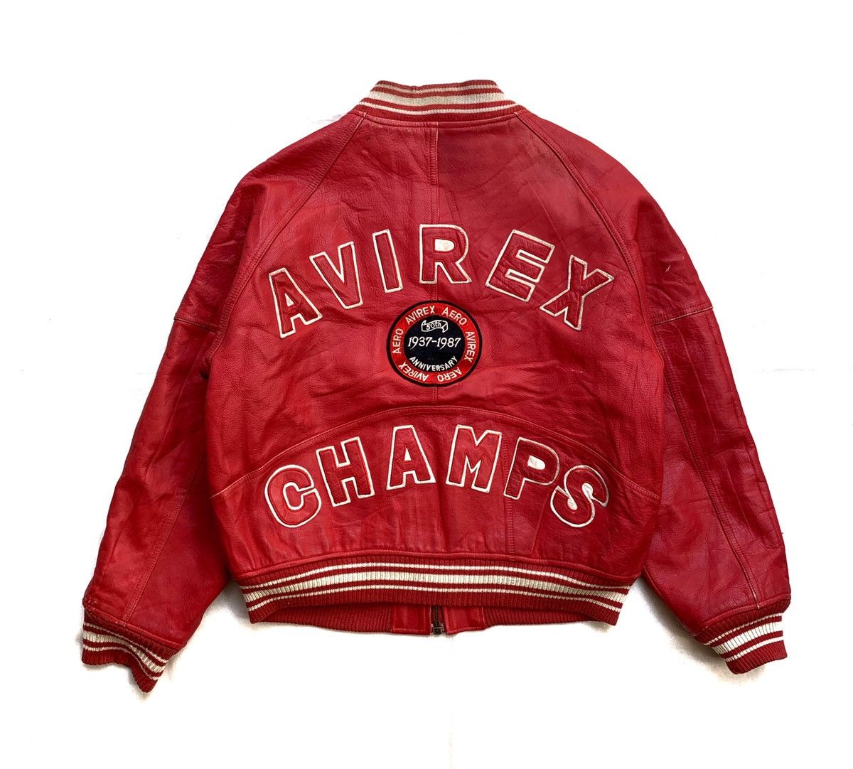 Vintage 50th Anniversary aero champ leather jacket | Grailed