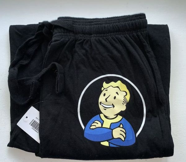 Streetwear Fallout Vault Boy Bethesda Lounging/Pajama Pants S | Grailed