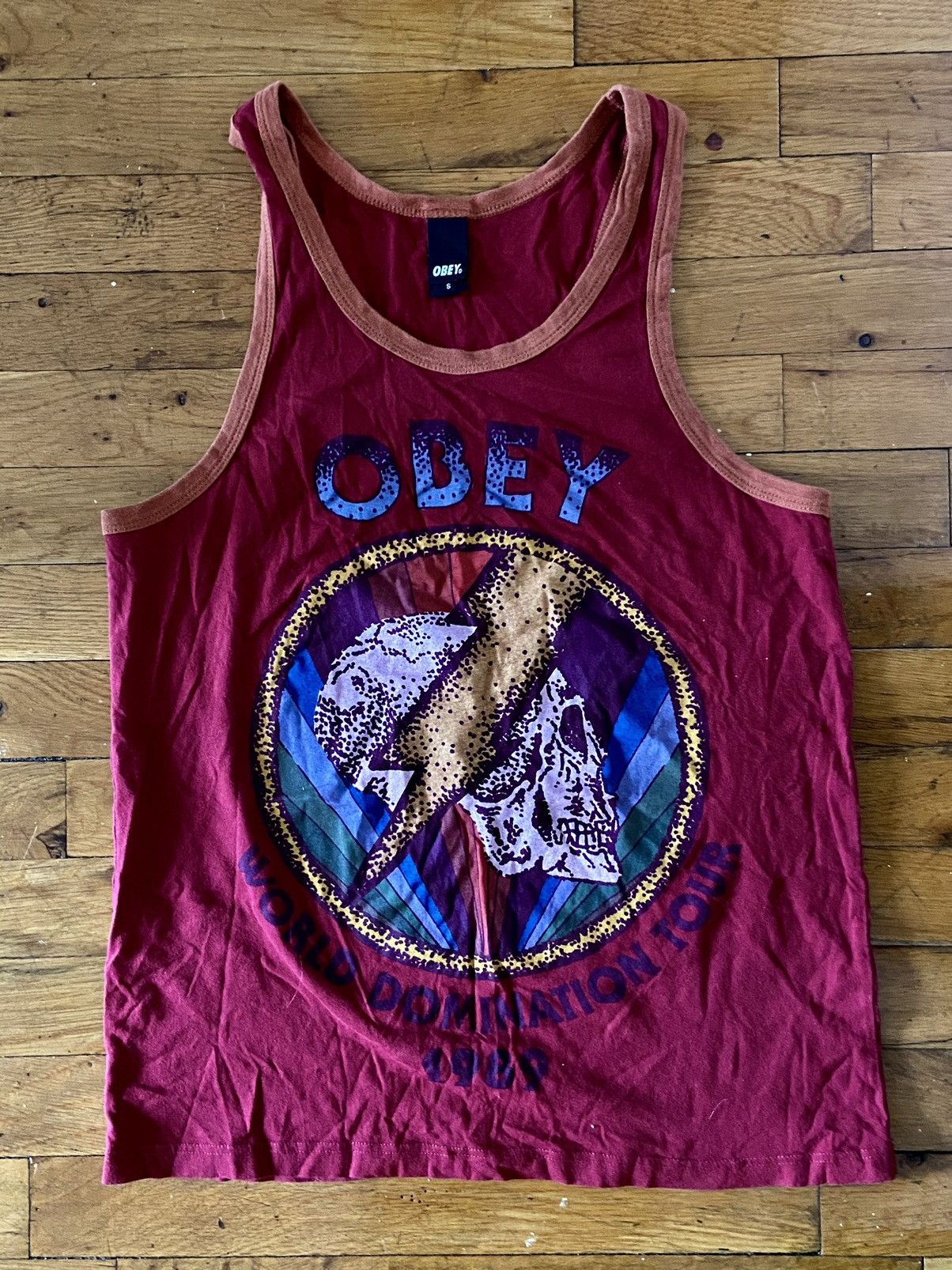Obey × Vintage Obey Vintage Rare Tank Top World Domination 1989 Small ...