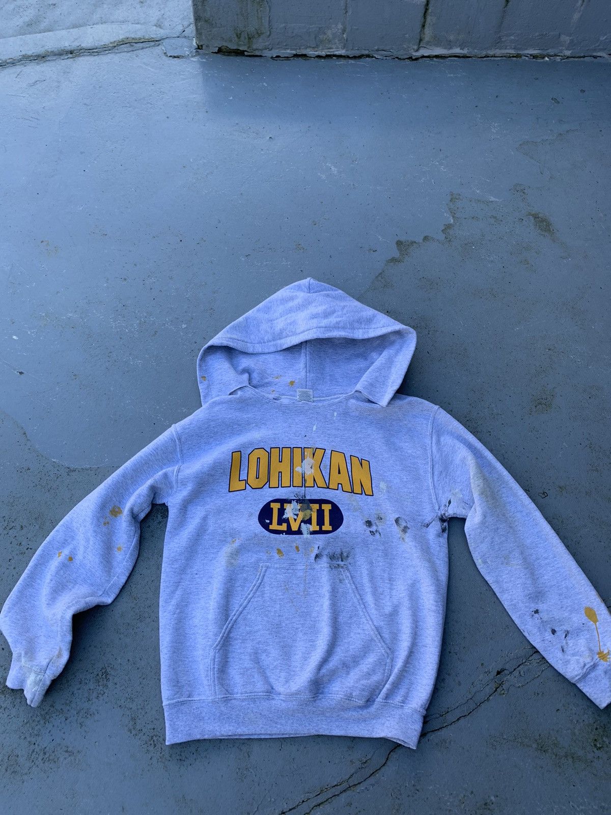 Gildan × Vintage Lohikan Paint Splatter Hoodie | Grailed