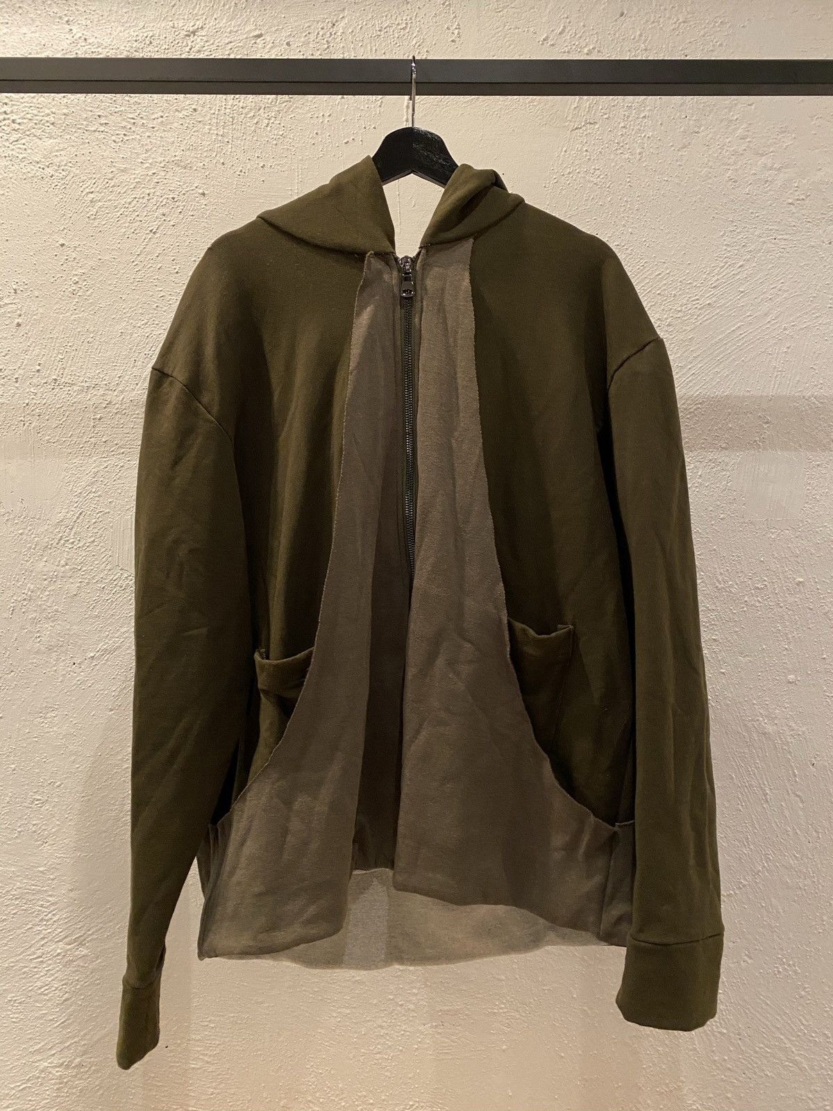 Ev Bravado Olive vest zip up hoodie | Grailed