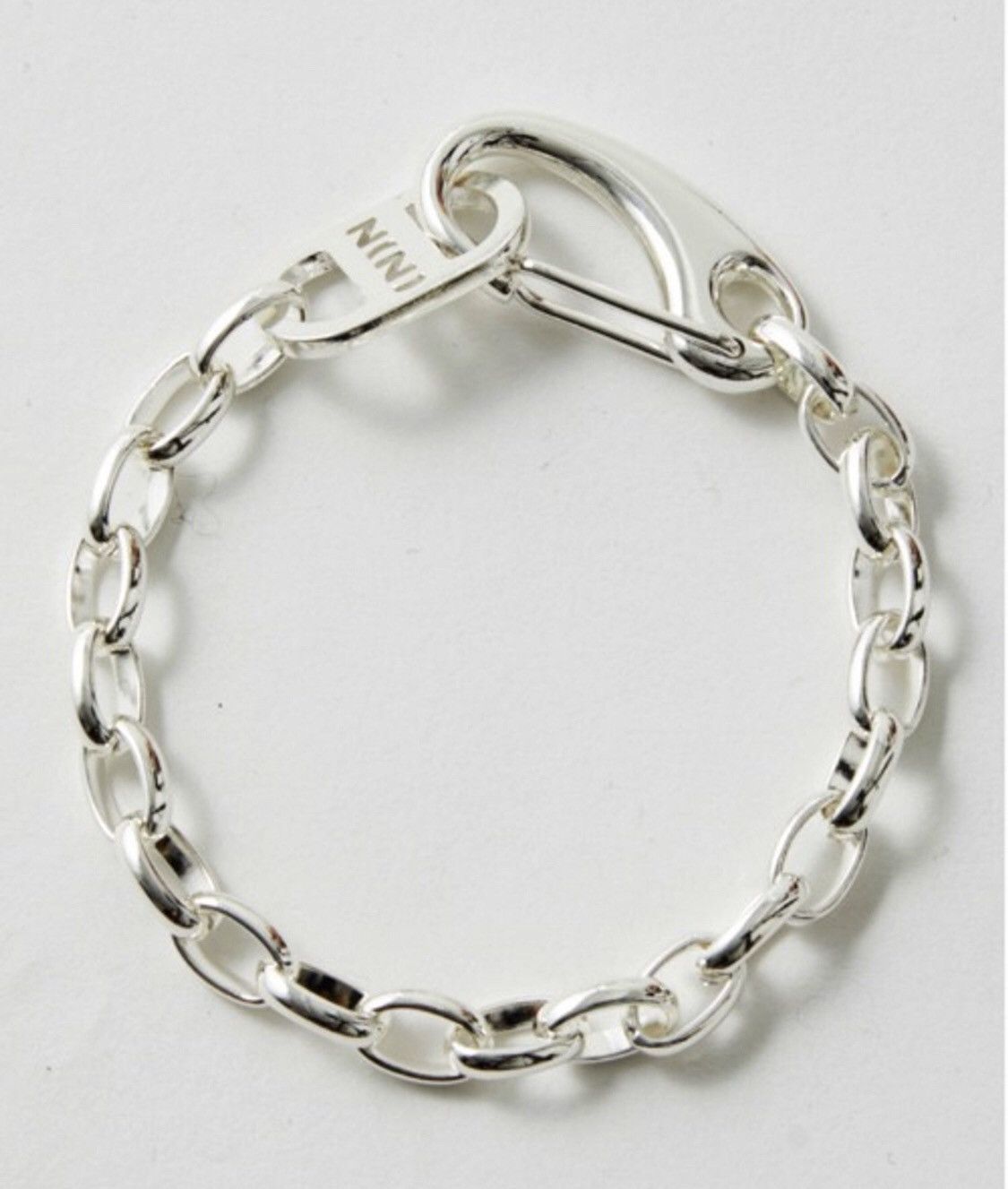 Number (N)ine Number Nine Silver 999 N logo Bracelet made in Japan ...