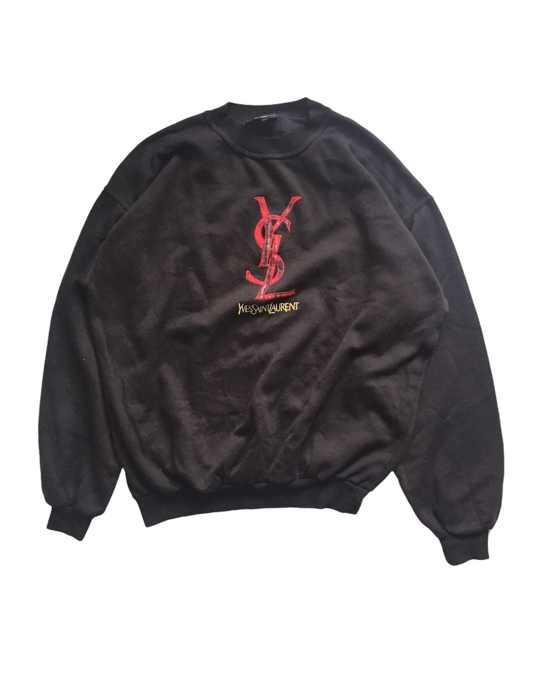 Saint Laurent Paris × Yves Saint Laurent 90's YSL tartan embroidered ...