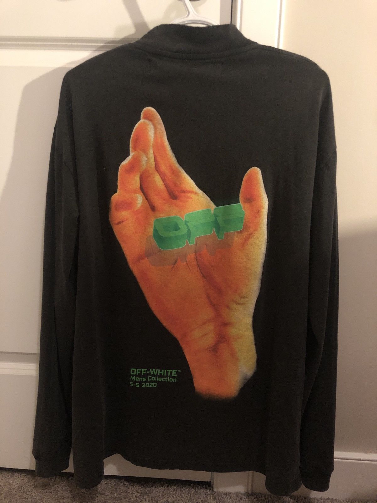 Off-White Off white hand logo long sleeve | Grailed