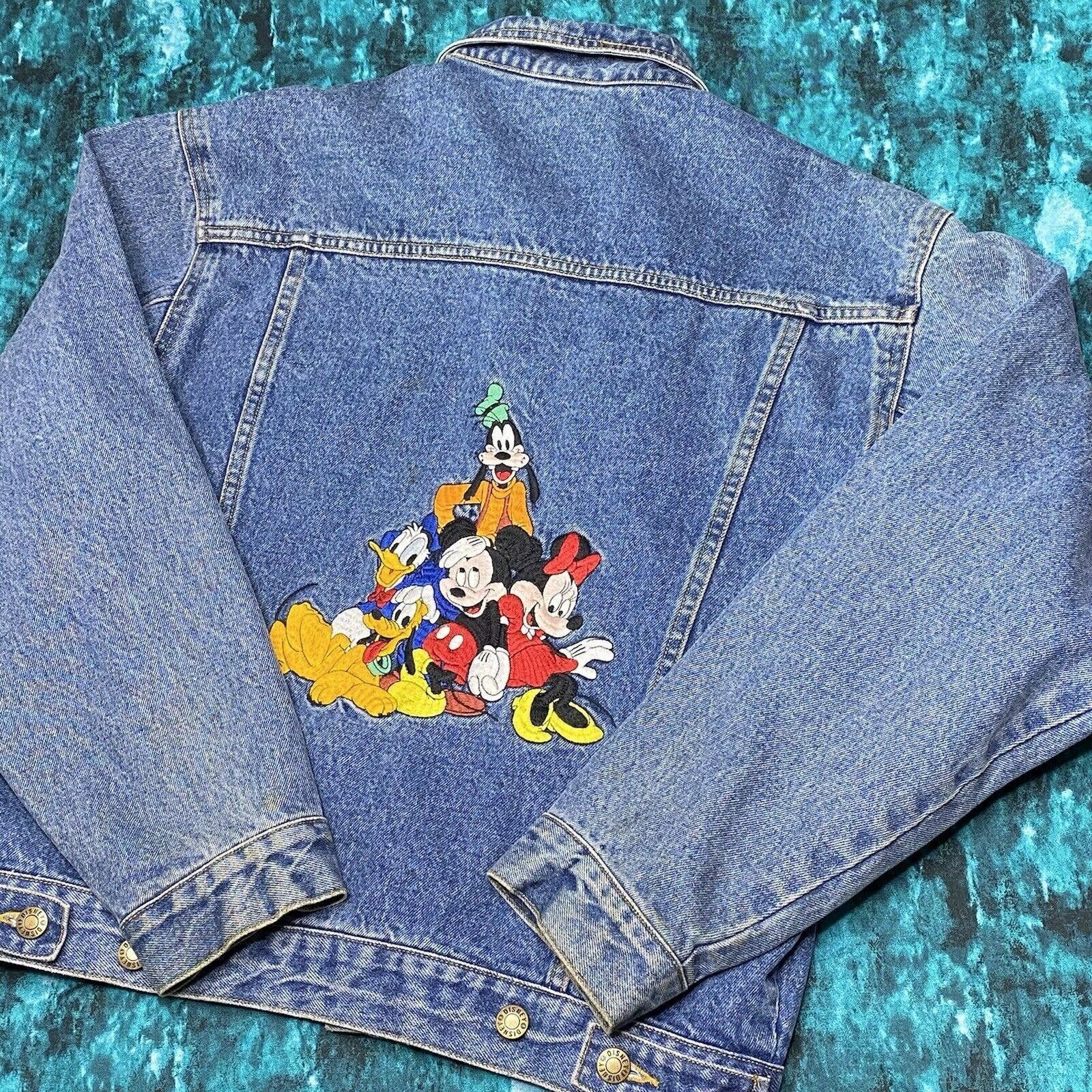 Denim Jacket × Disney × Mickey Mouse VTG Disney Store Denim Jacket 90s ...