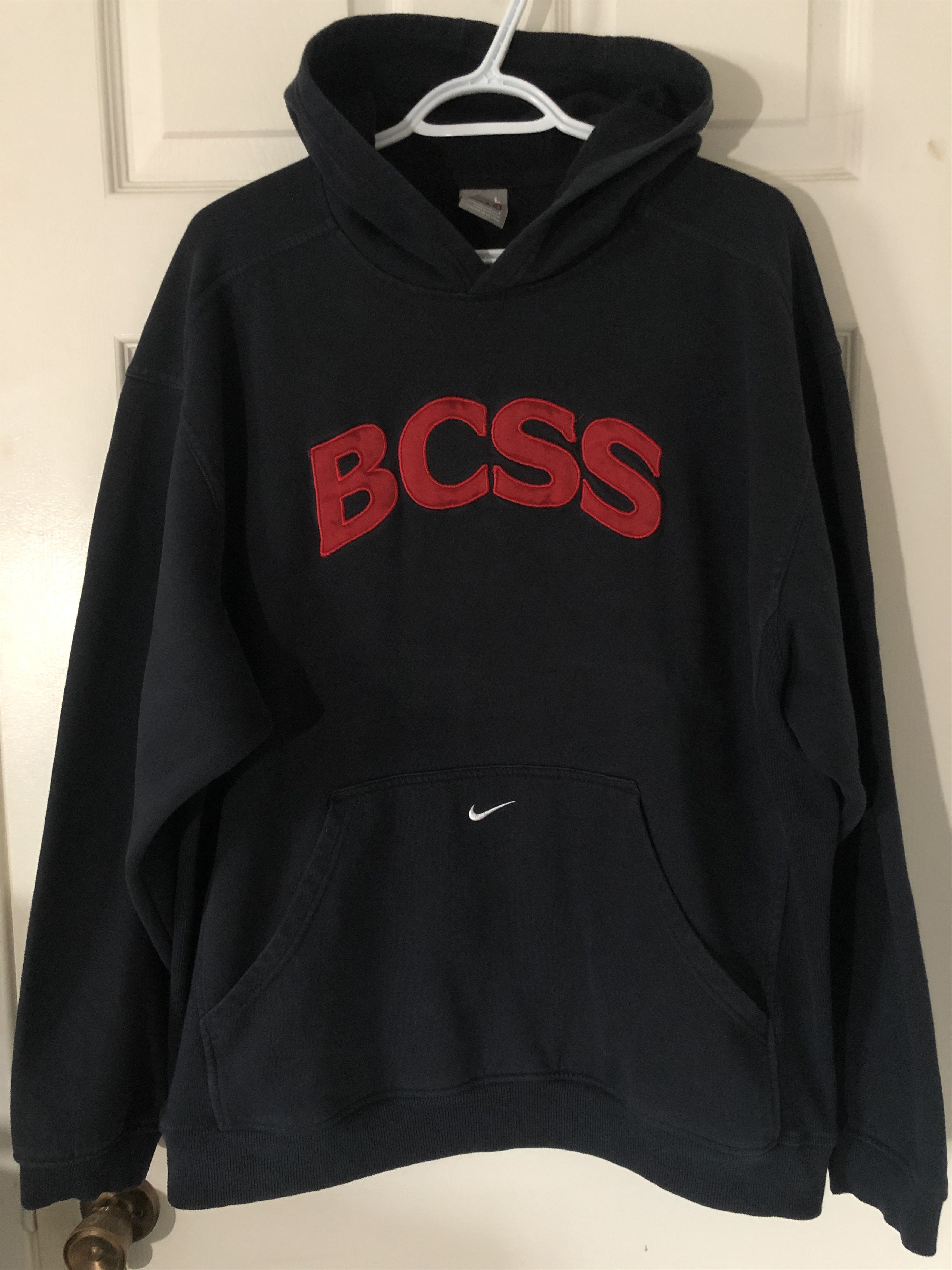 Nike VTG Nike Team BCSS Hoodie Sweater Center Mini Swoosh Logo | Grailed