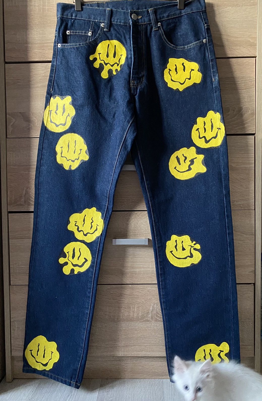 Vintage Customed “Slime Smile” Jeans Loose fit oversize vintage | Grailed
