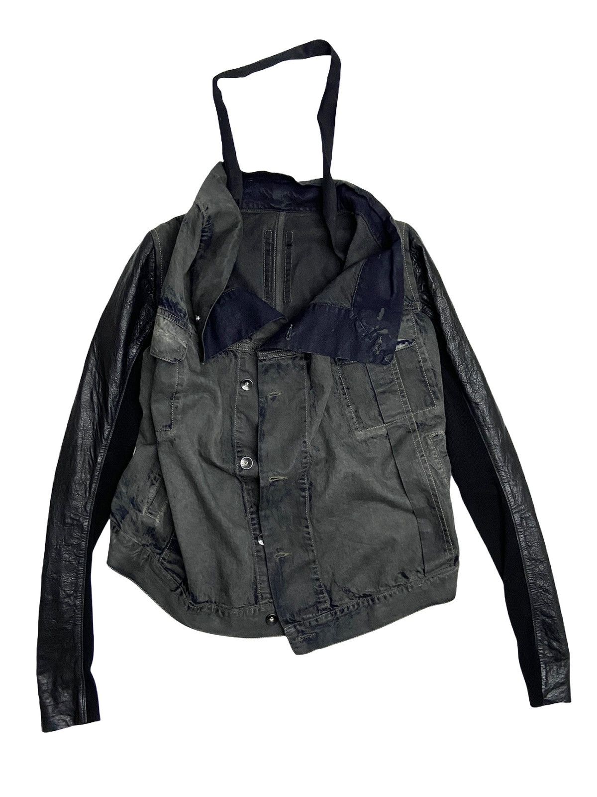 Rick Owens Asymmetrical DRKSHDW Exploder Distressed Jacket | Grailed