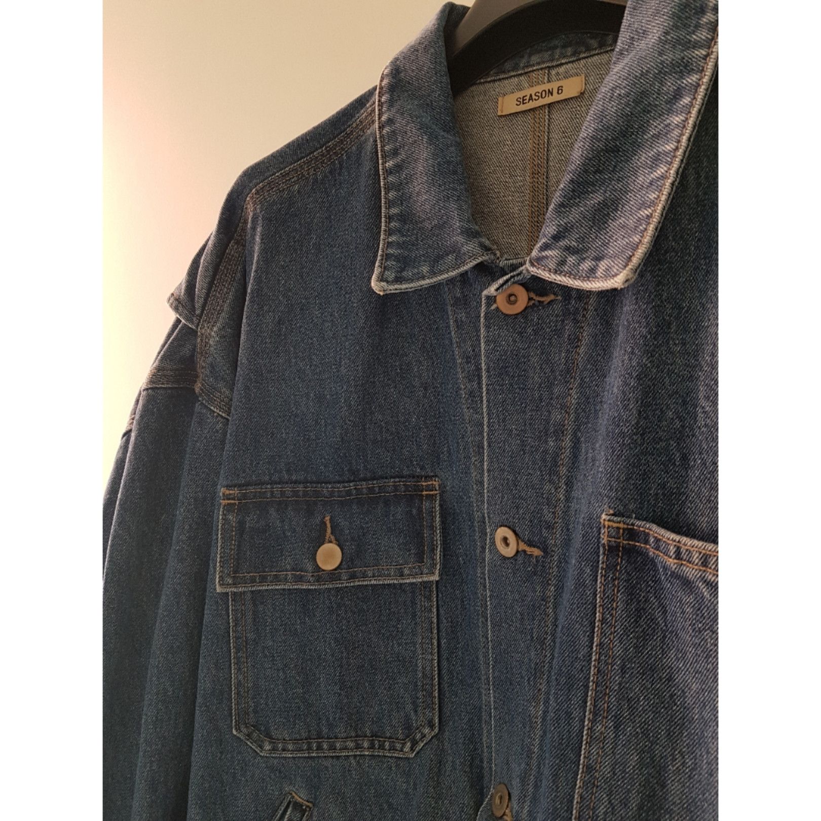 Yeezy Season 6 Heavy Denim Sample Work Jacket | Grailed