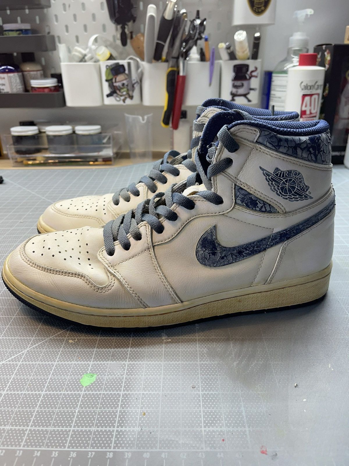 Custom × Jordan Brand × Vintage Custom Air Jordan 1 Retro High OG ...