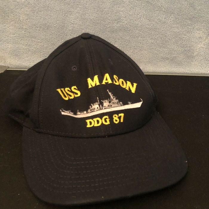 Vintage US Navy USS Mason DDG-87 Destroyer Blue Snapback Hat | Grailed