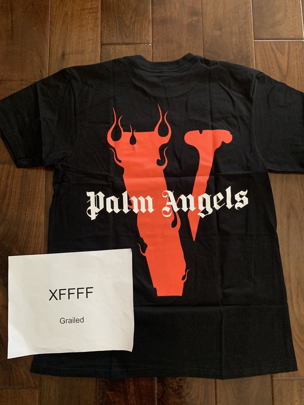 Vlone *NEW RARE* VLONE PALM ANGELS RED BLACK TEE SMALL | Grailed