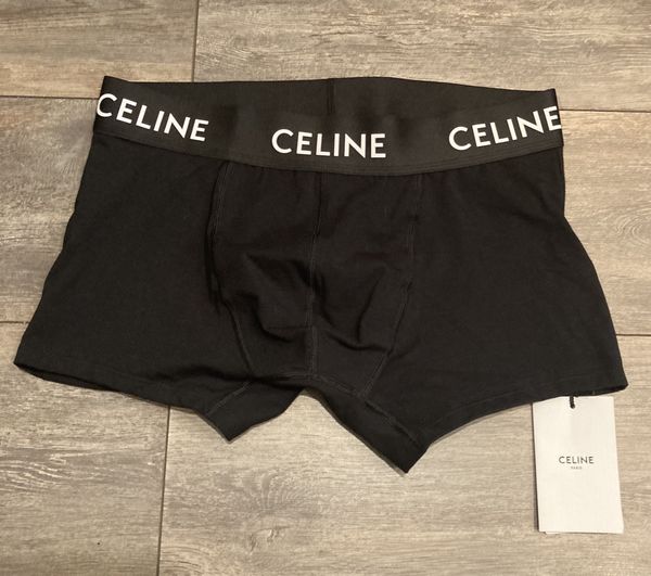 Celine Brand New Celine Logo Black Boxer Briefs Size L | Grailed