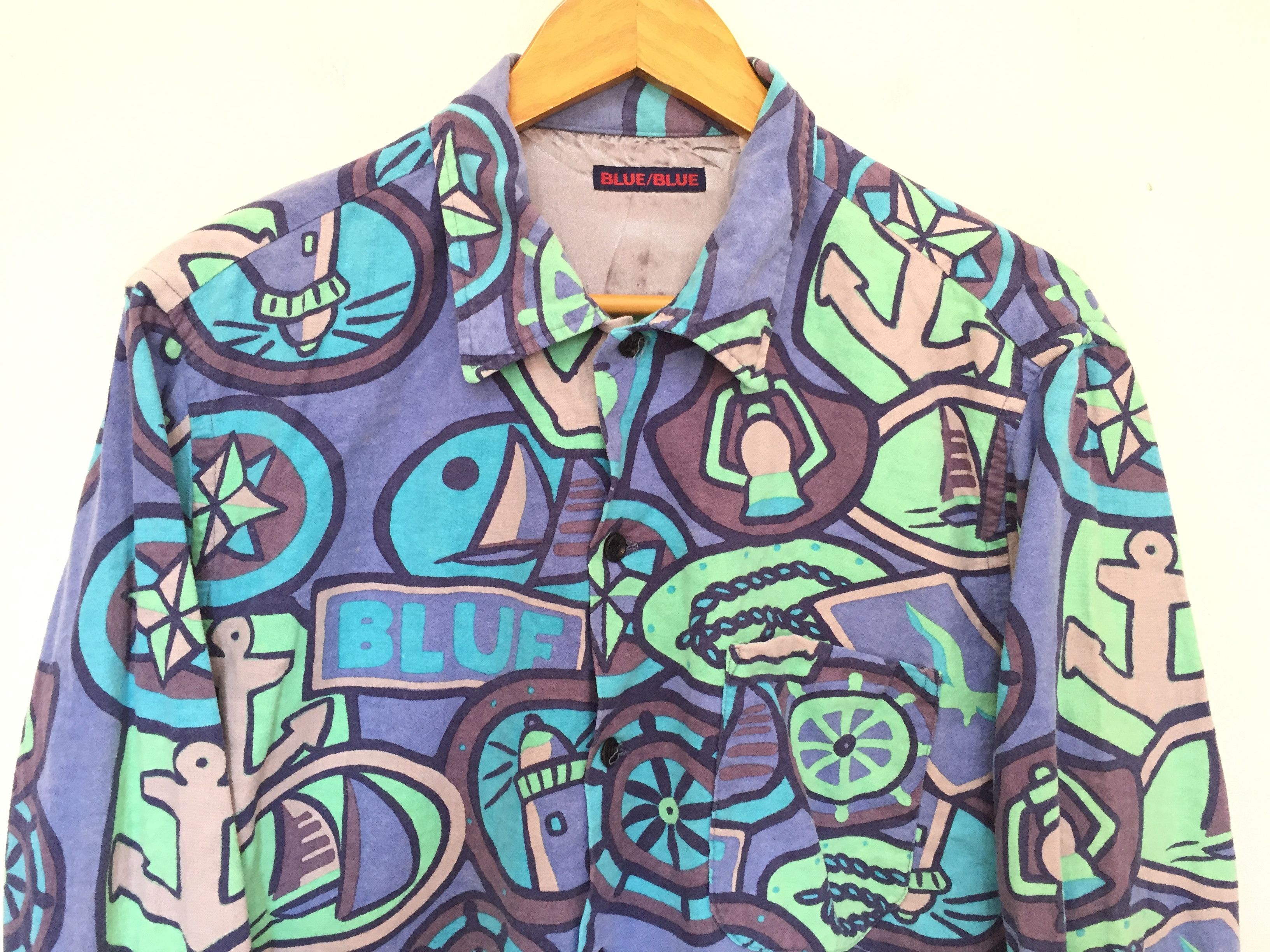 45rpm × Blue Blue Japan × Japanese Brand 90's Blue Blue Japan Sailing ...