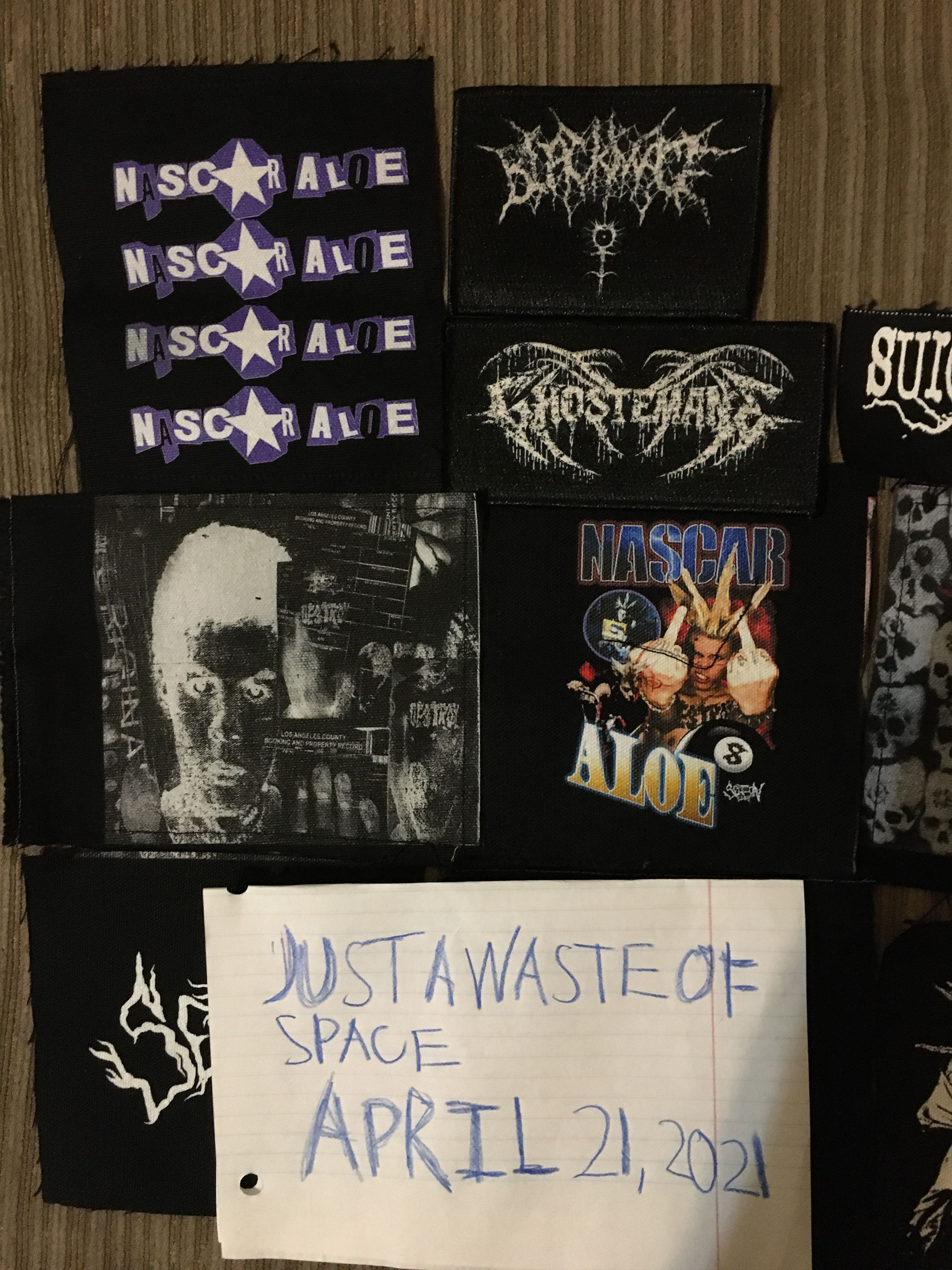 Band Tees NASCAR ALOE, GHOSTEMANE, and SUICIDEBOYS PATCHES | Grailed