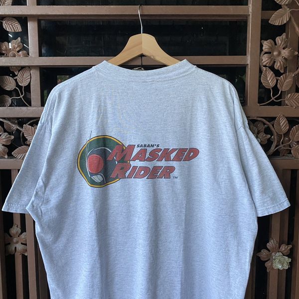 Vintage VINTAGE 90' MASKED RIDER BLACK RX SABAN'S PROMO T SHIRT RARE ...