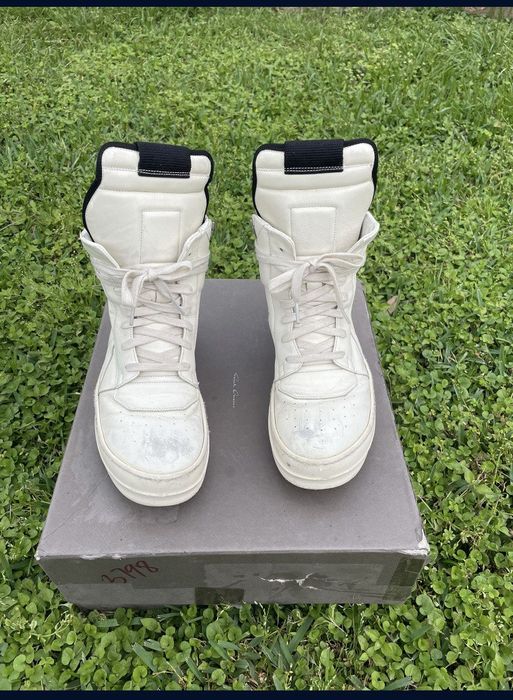 Rick Owens White Geobaskets 42 | Grailed