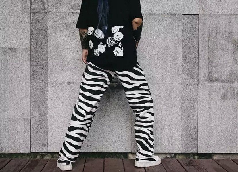 Vintage Zebra print pants streetwear | Grailed