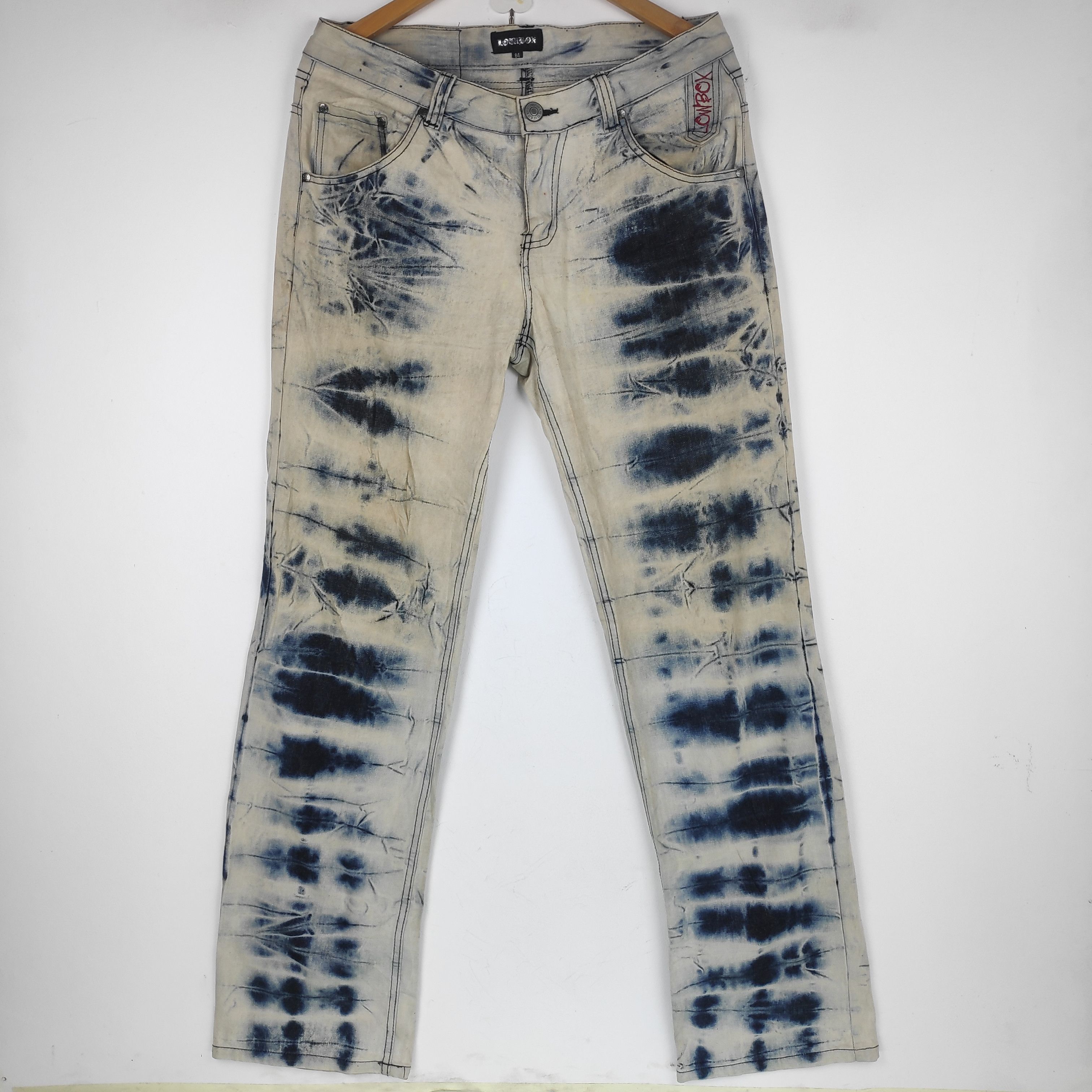 Distressed Denim Custom Bleach Wash Denim Tie Dye Jeans Dope Pants ...